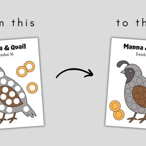 Manna and Quail Kids Craft, Exodus Coloring Sheets, Dot Marker Coloring ...