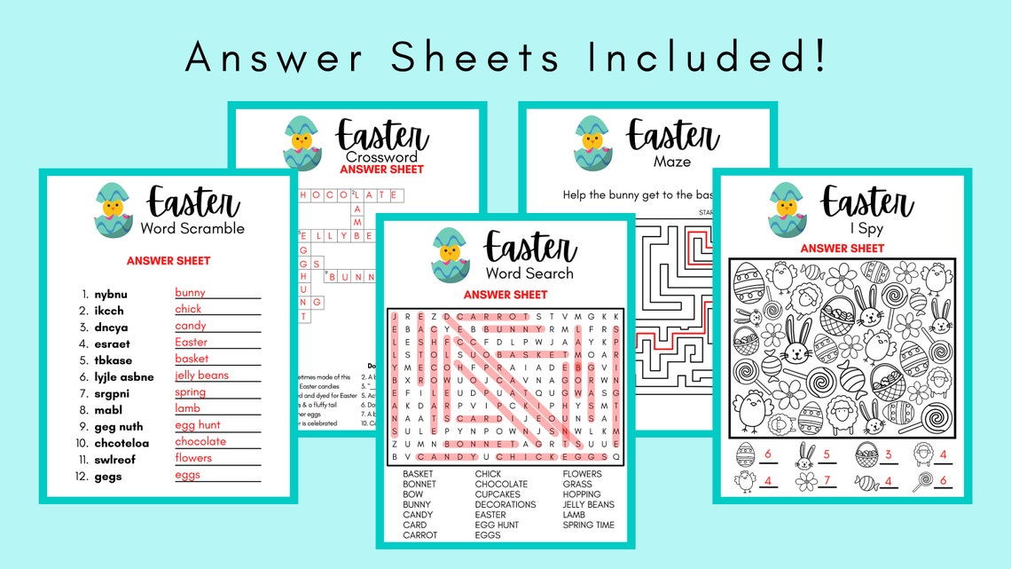 Easter Activity Pack, Easter Activities for Kids, Kids Printable ...