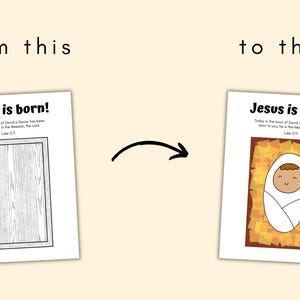 Baby Jesus Craft, Sunday School Craft Printable, Christian Activities ...