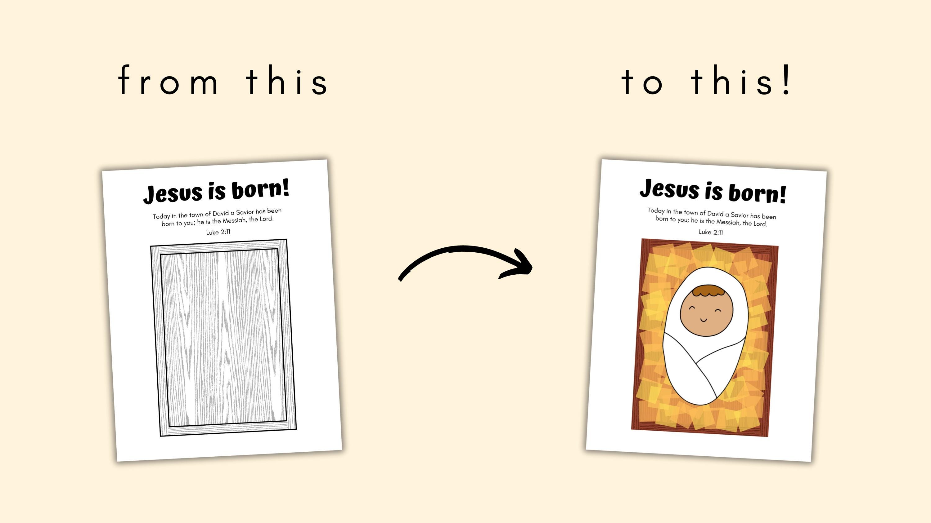 Baby Jesus Craft, Sunday School Craft Printable, Christian Activities ...