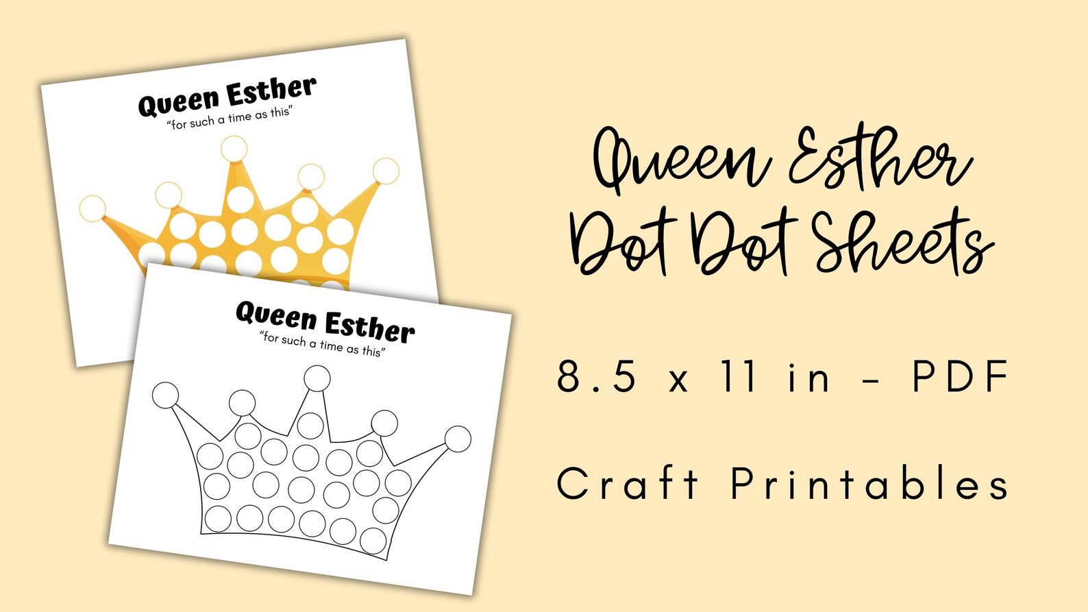 Esther Bible Craft, Queen Esther, Dot Dot Sheet, Dot Marker Page, Do A ...