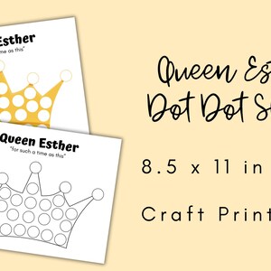 Esther Bible Craft, Queen Esther, Dot Dot Sheet, Dot Marker Page, Do A ...