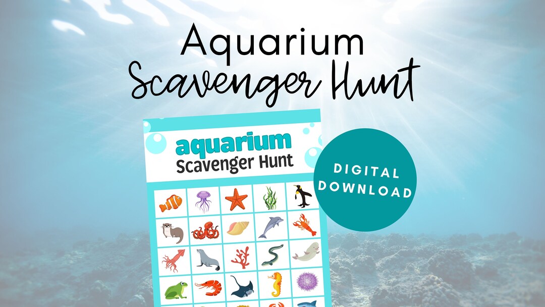 Aquarium Scavenger Hunt, Scavenger Hunt Kids, Ocean Worksheets, Field ...