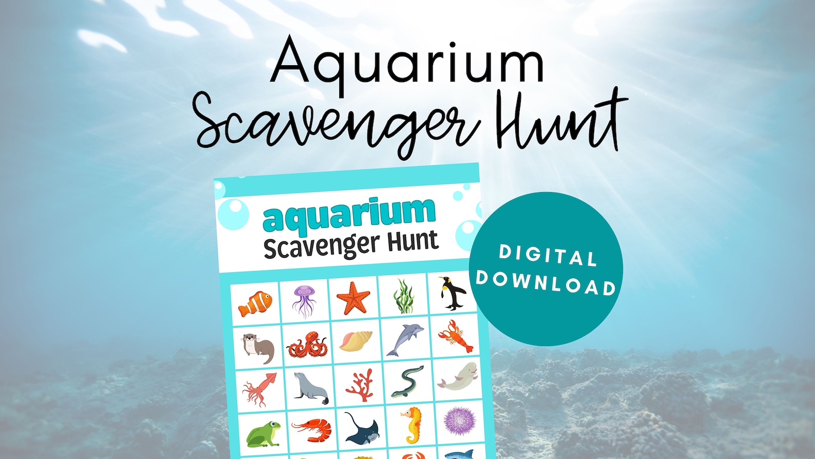 Aquarium Scavenger Hunt, Scavenger Hunt Kids, Ocean Worksheets, Field ...