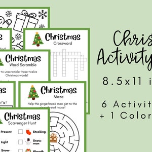 Christmas Activity Pack, Christmas Activity Sheets, Kids Printable ...