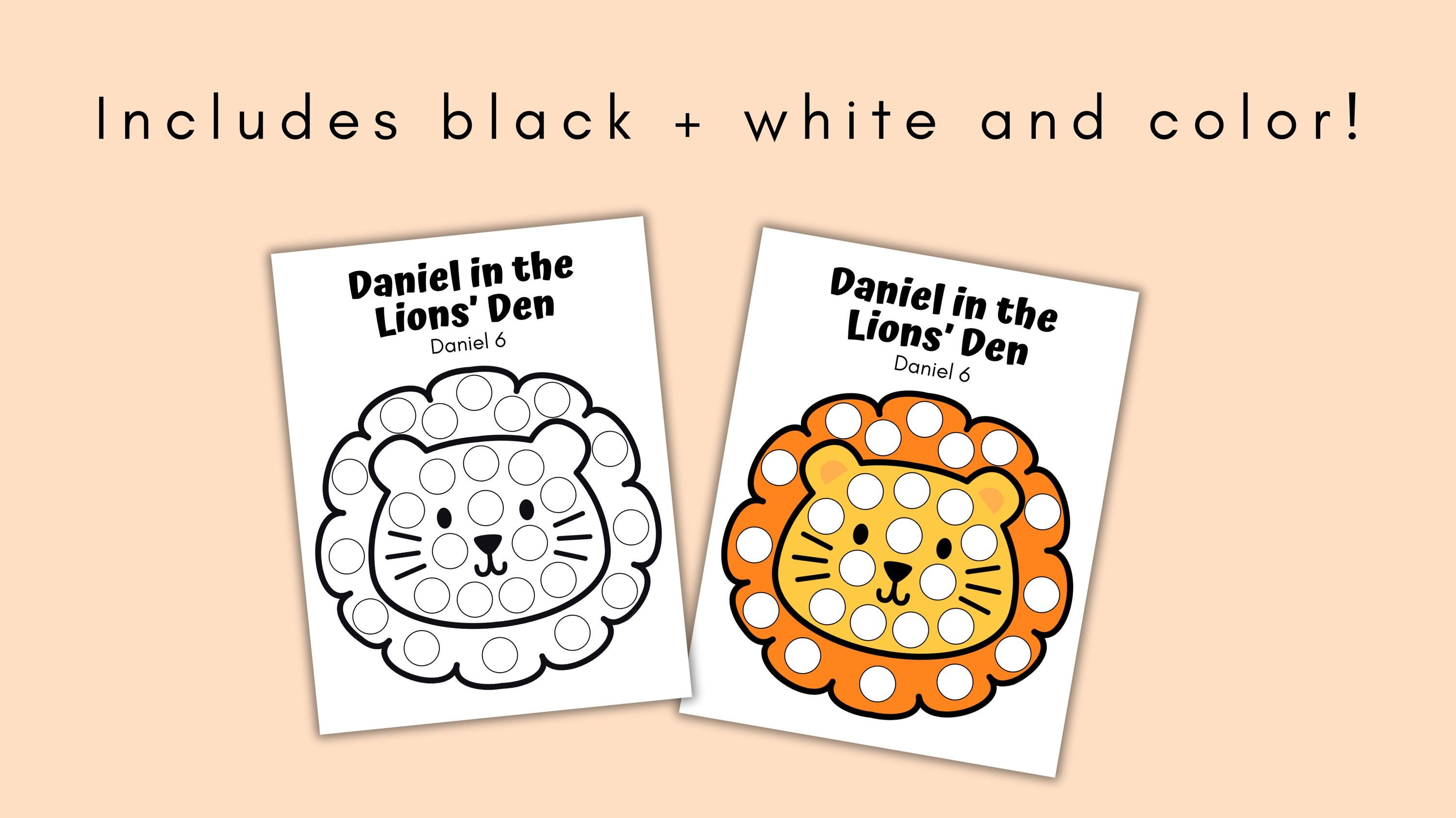 Daniel in the Lions Den Craft, Daniel in the Lions Den Coloring, Do A ...