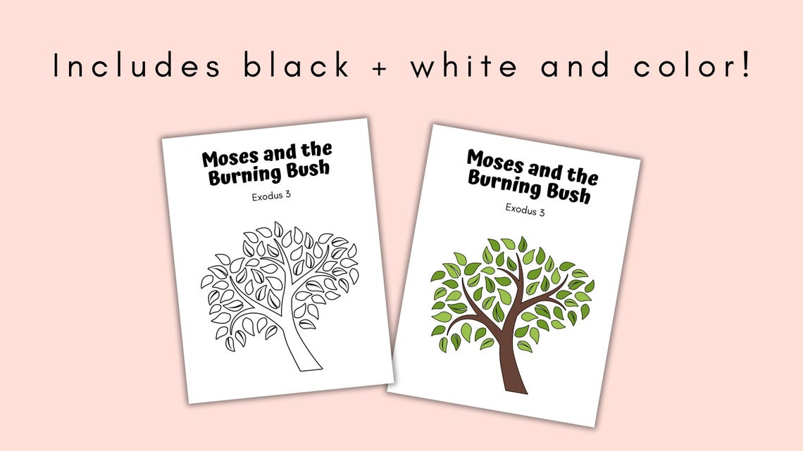 Moses and the Burning Bush Craft, Sunday School Craft Printable ...
