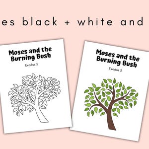 Moses and the Burning Bush Craft, Sunday School Craft Printable ...