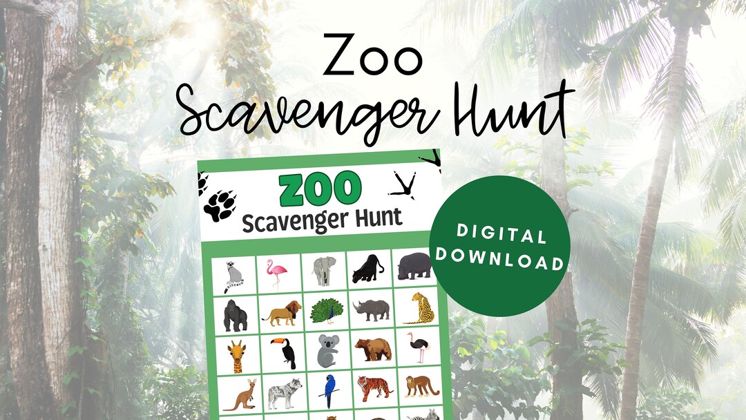 Zoo Scavenger Hunt, Scavenger Hunt Kids, Zoo Animals Party, Field Trip ...