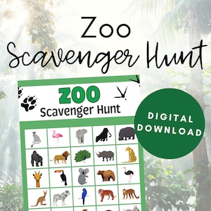 Zoo Scavenger Hunt, Scavenger Hunt Kids, Zoo Animals Party, Field Trip ...
