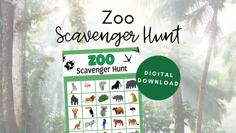 Zoo Scavenger Hunt, Scavenger Hunt Kids, Zoo Animals Party, Field Trip ...