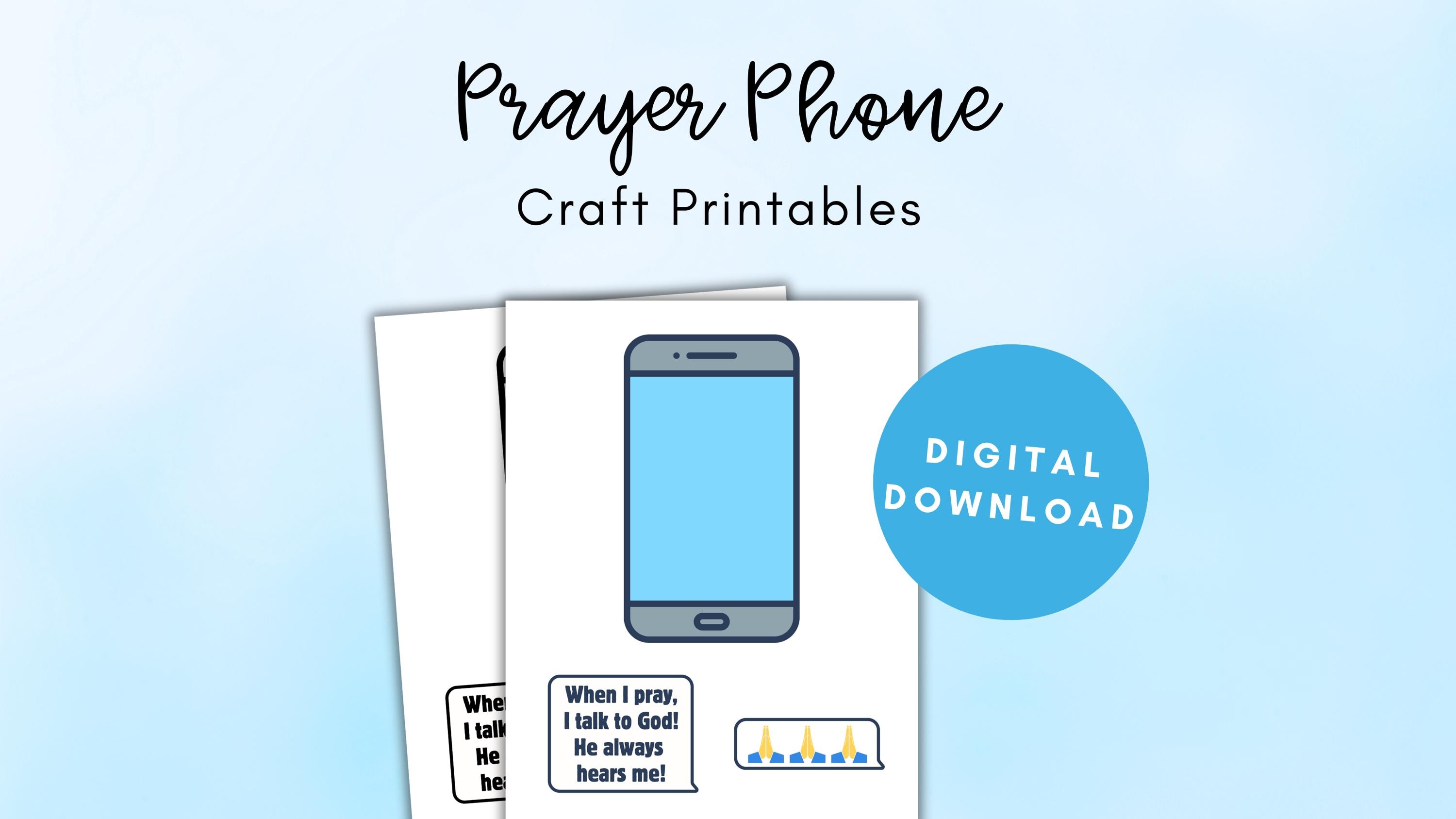Prayer Craft Printable, Christian Crafts, Crafts for Kids Printable ...