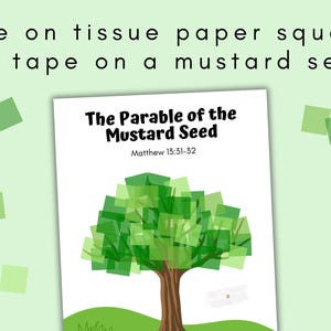 Parable of the Mustard Seed Craft, Sunday School Craft Printable ...