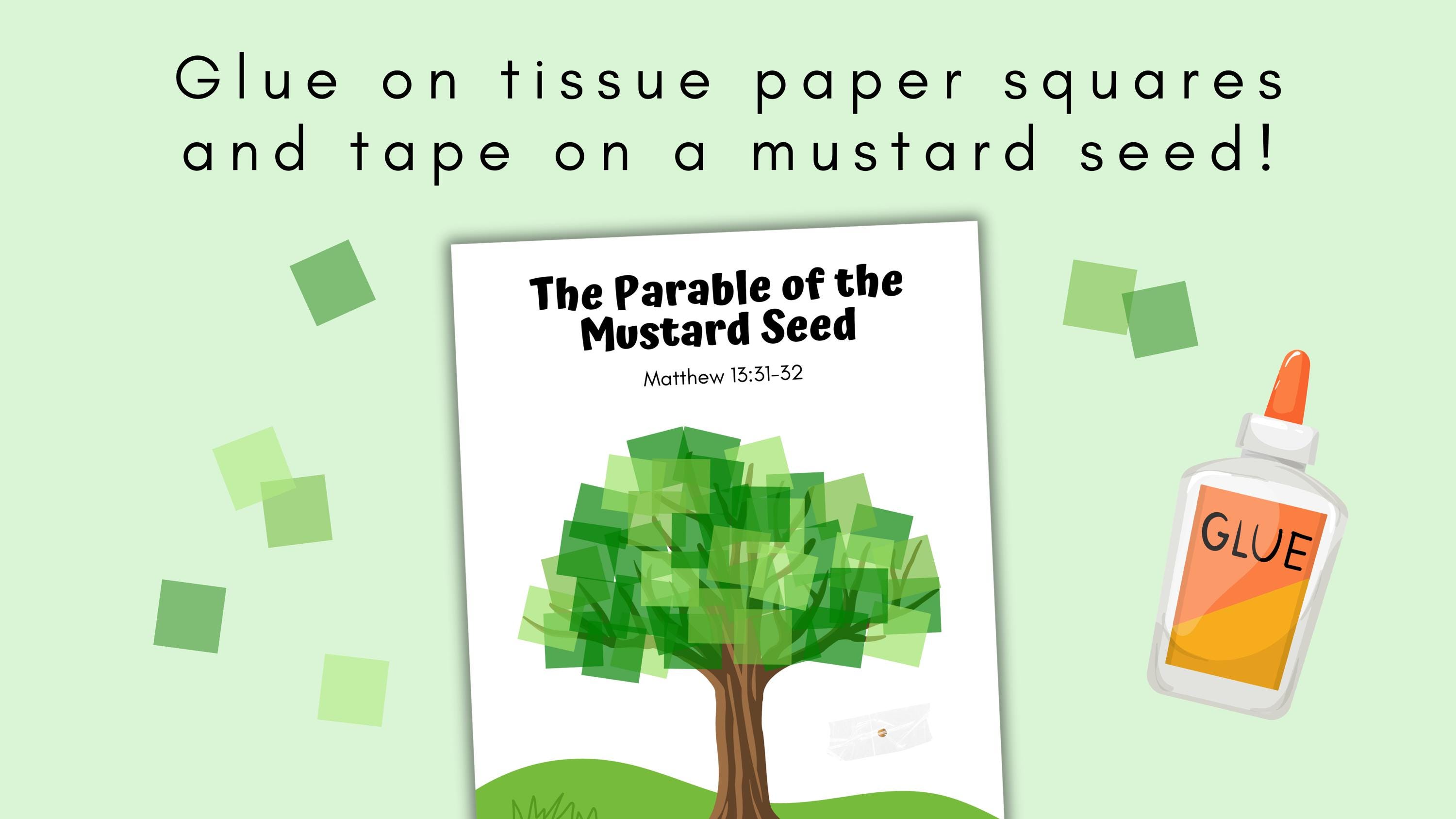 Parable of the Mustard Seed Craft, Sunday School Craft Printable ...