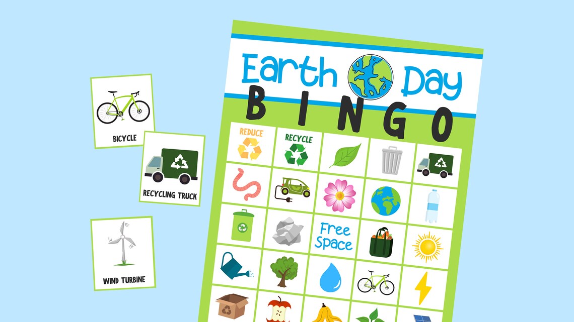 Earth Day Bingo Bingo Cards Printable Bingo Game Bingo Game - Etsy