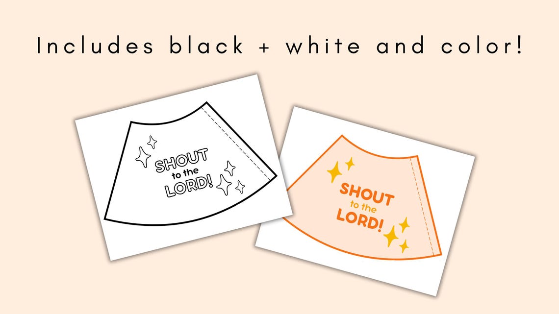 Shout to the Lord Craft, Megaphone Craft Printable, Sunday School Craft ...