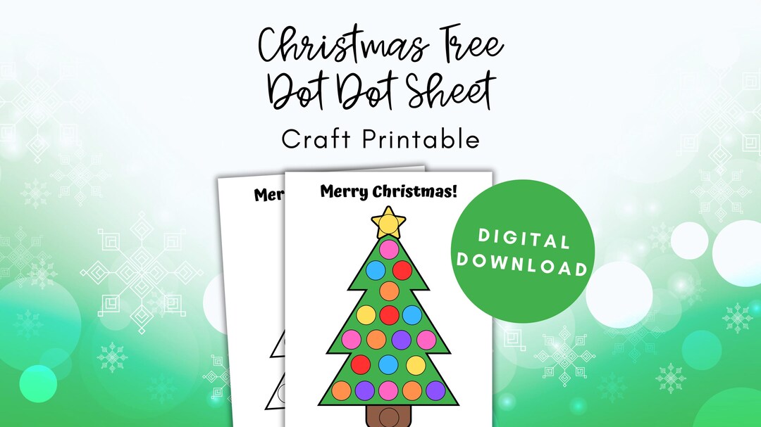 Christmas Tree Craft, Dot Dot Sheet, Dot Marker Page, Do A Dot ...