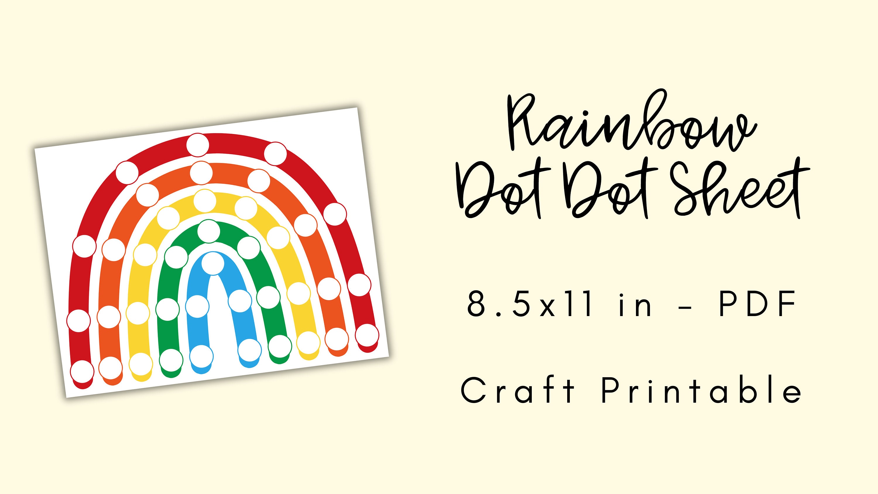 Rainbow Craft, Dot Marker Coloring, Do A Dot Preschool, Sunday School ...