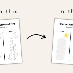 Pillars of Cloud and Fire Craft, Sunday School Craft Printable ...