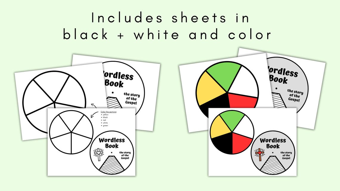 Wordless Book Craft, Spinner Wheel Craft, Colors of Salvation ...
