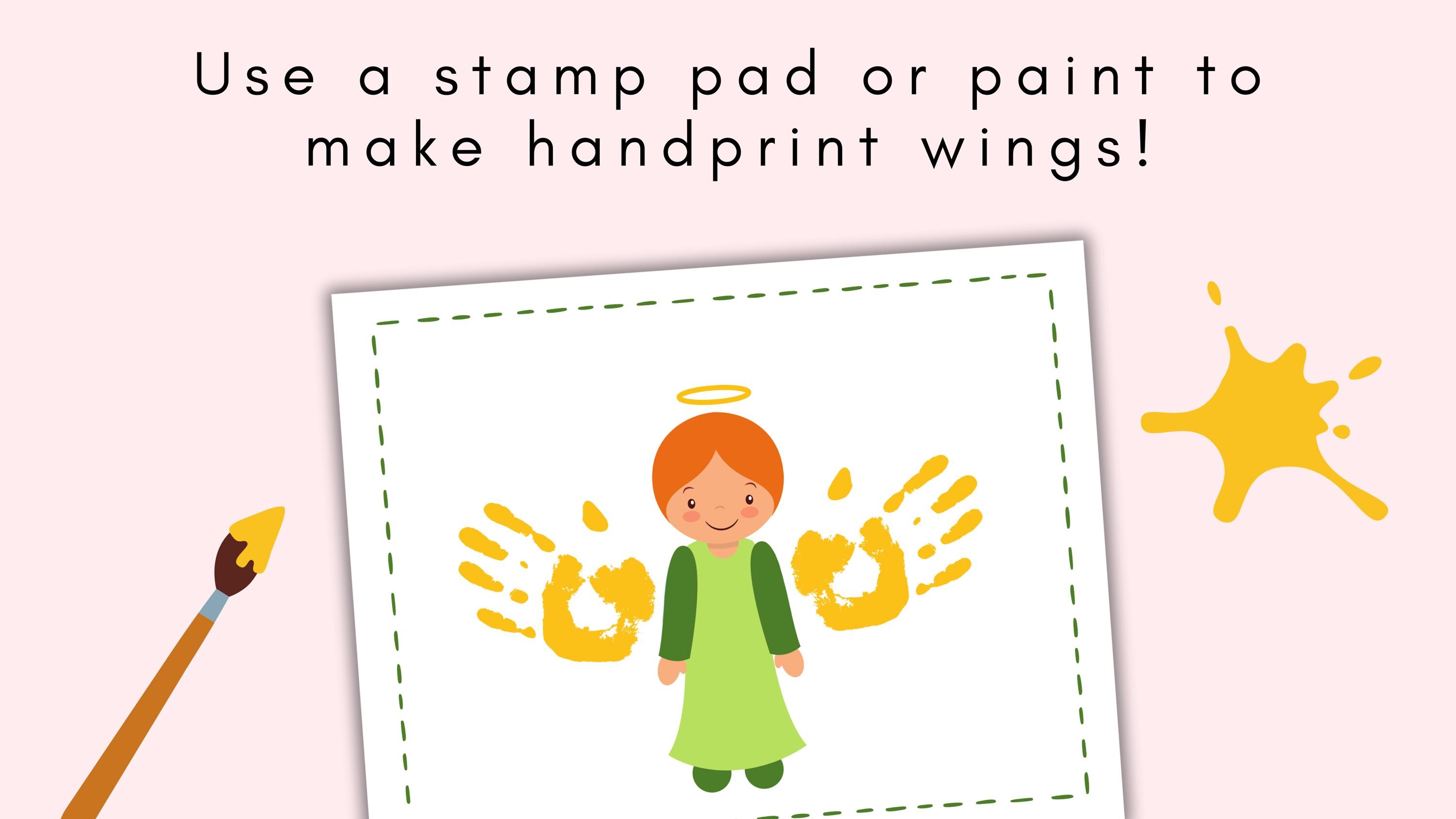Angel Craft, Sunday School Craft Printable, Handprint Craft, Christian ...