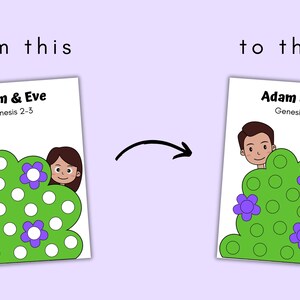 Adam and Eve Craft, Garden of Eden Craft, Dot Marker Coloring, Do A Dot ...