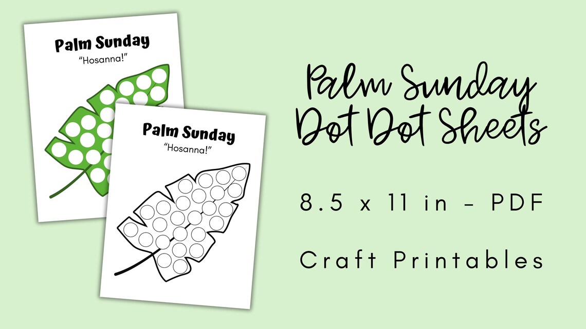 Palm Sunday Crafts, Dot Marker Coloring, Do A Dot, Sunday School Craft ...