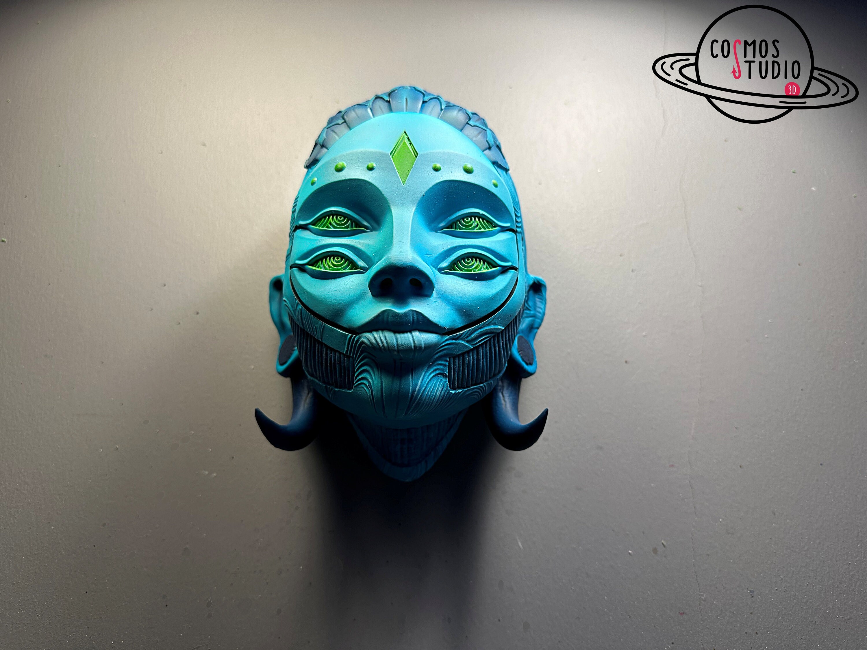 Aqua Arlequín Mask Oni Mask Hannya Mask Aqua Mask Wall - Etsy