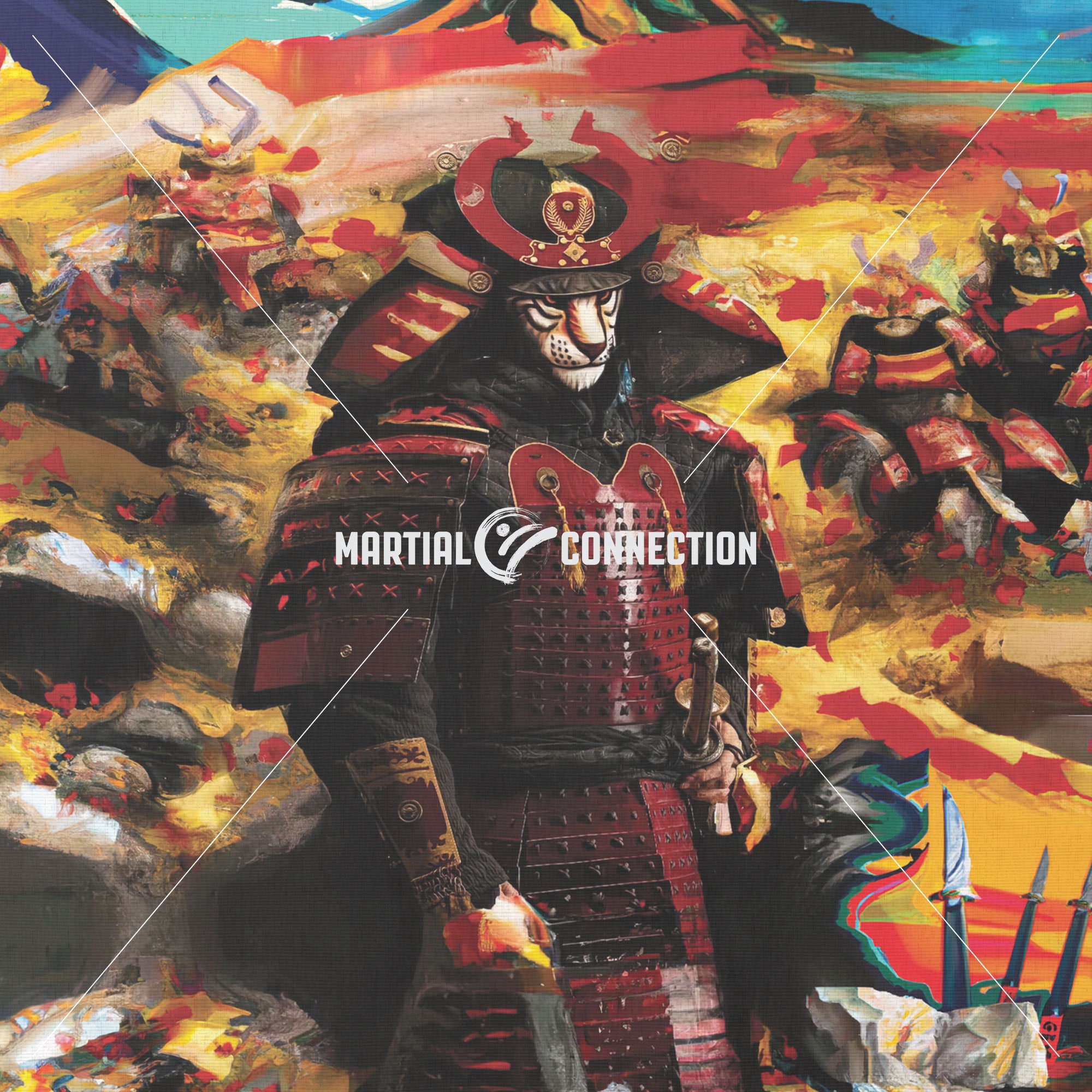 Samurai Tiger Amidst the Chaos of the Battlefield Canvas Print Home ...