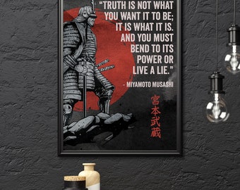 Miyamoto Musashi Poster | Japan Art Poster | Samurai Art | Sensei Gift ...