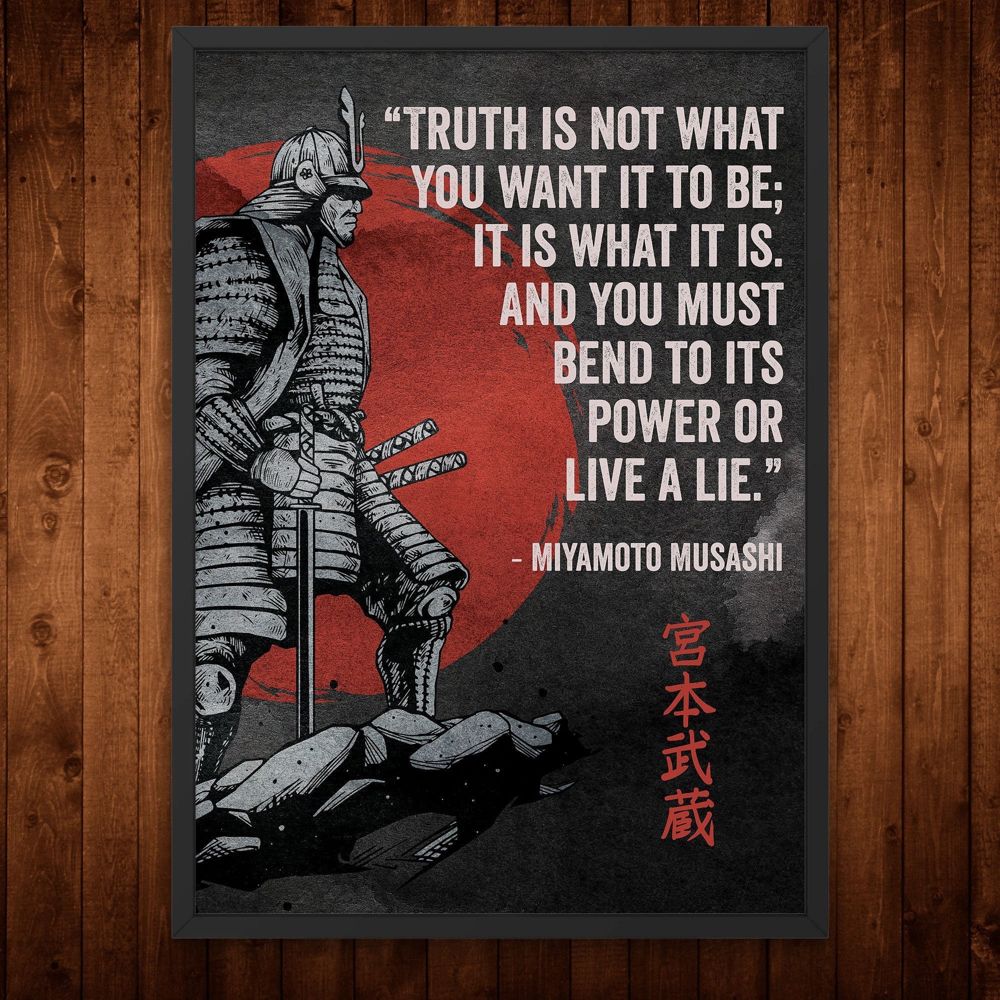 Miyamoto Musashi Poster Japan Art Poster Samurai Art | Etsy