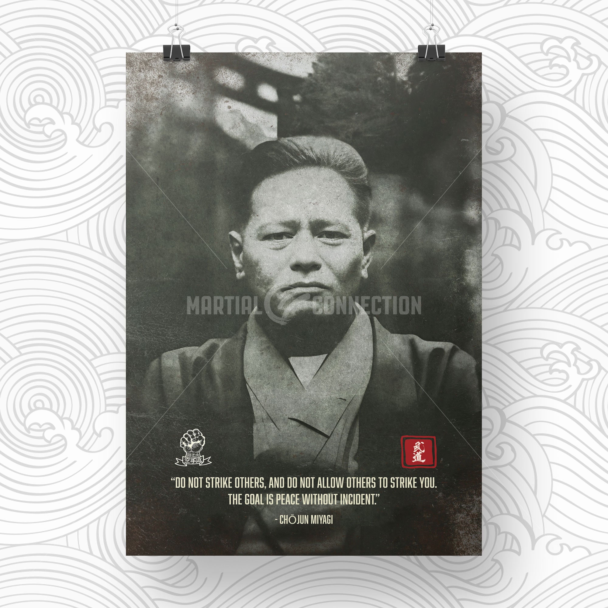 Chojun Miyagi Poster - Karate Poster - Goju-ryu - Art Poster - Sensei ...