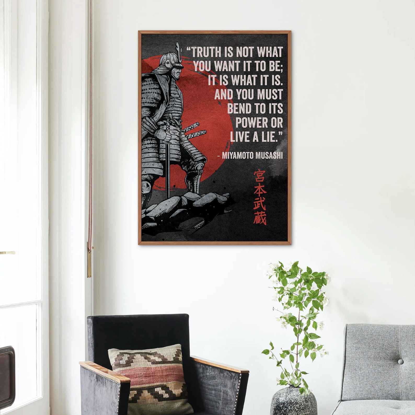 Miyamoto Musashi Poster | Japan Art Poster | Samurai Art | Sensei Gift ...