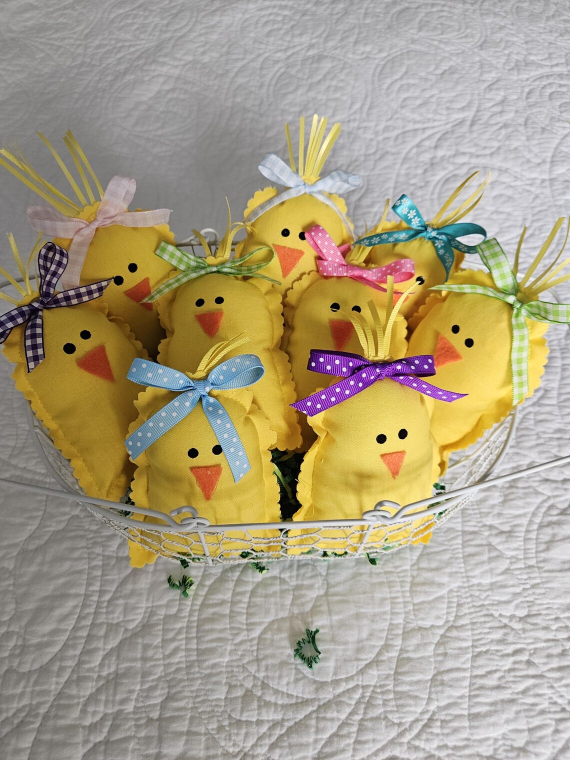 Fabric Stuffed Chicks, Easter Decor, Farmhouse Decor, Easter Chick ...