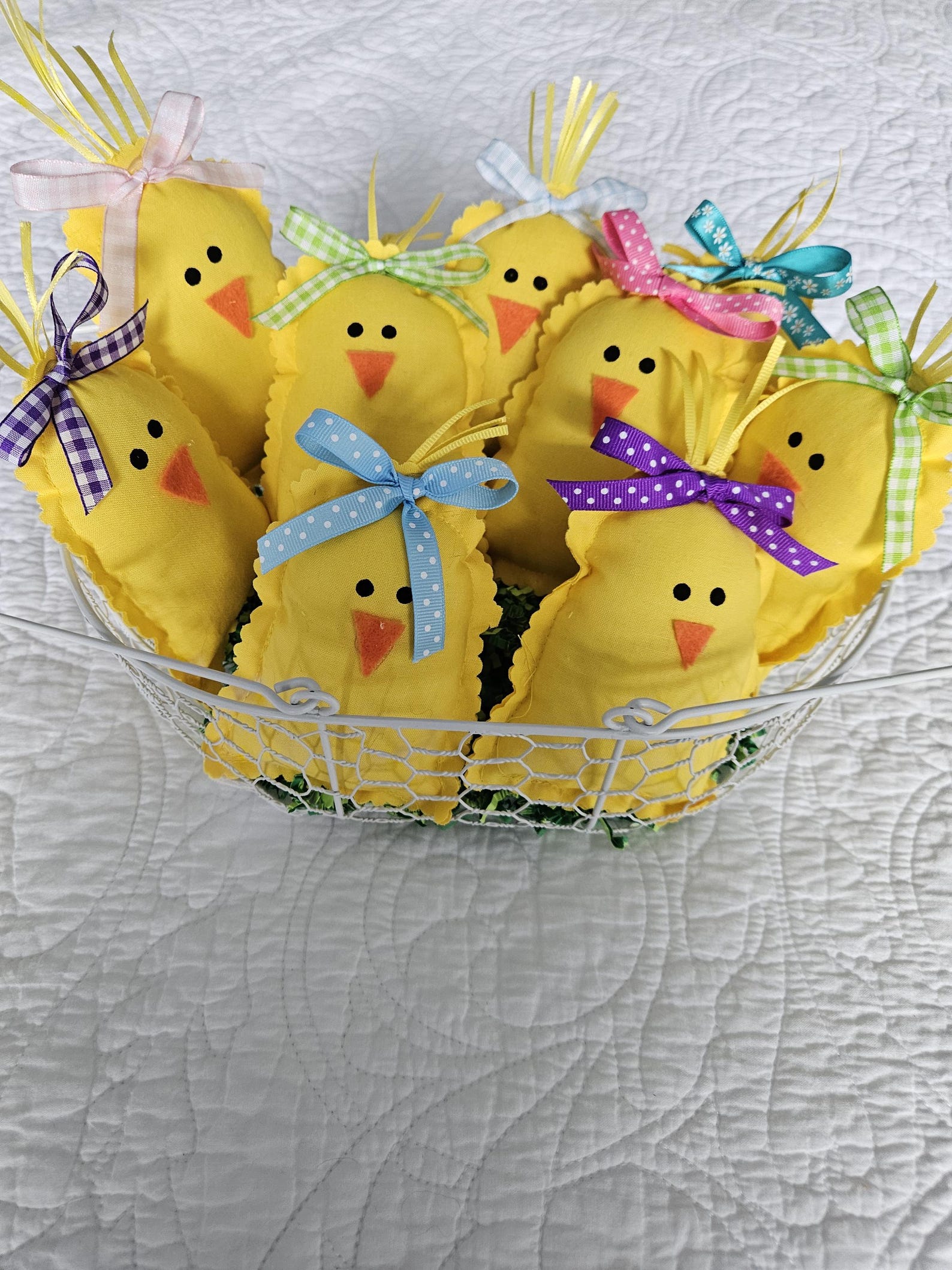 Fabric Stuffed Chicks, Easter Decor, Farmhouse Decor, Easter Chick ...