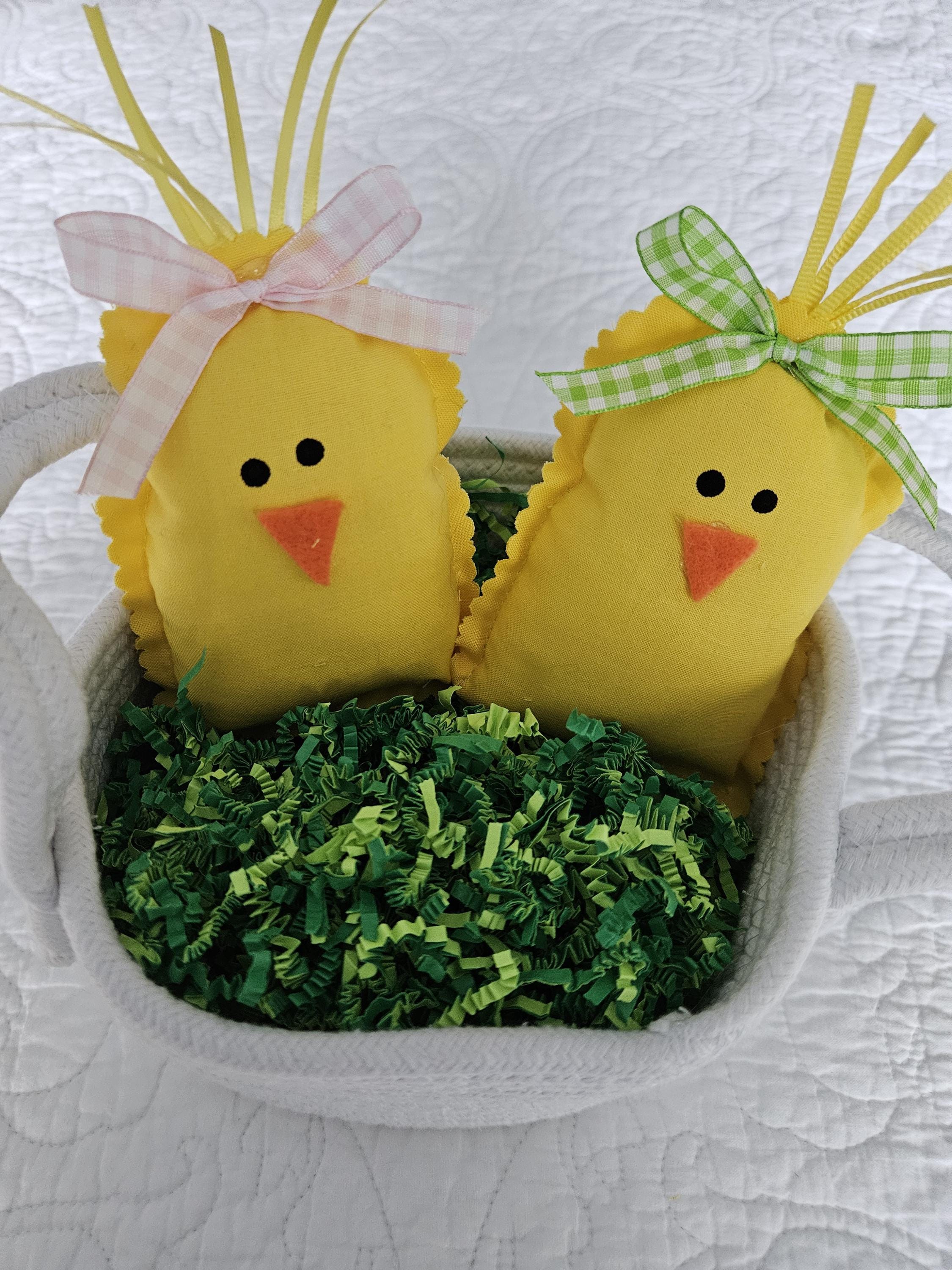 Fabric Stuffed Chicks, Easter Decor, Farmhouse Decor, Easter Chick ...