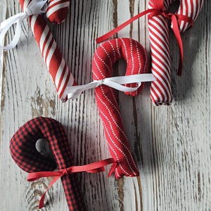 Stuffed Candy Canes, Candy Cane Decor, Christmas Decor, Farmhouse ...