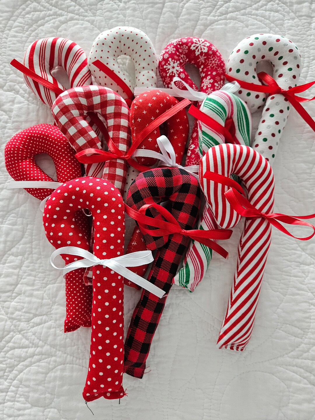 Stuffed Candy Canes, Candy Cane Decor, Christmas Decor, Farmhouse ...