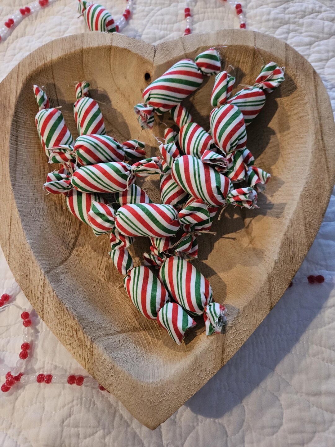 Christmas Fabric Peppermint Candy, Christmas Candy, Christmas Bowl ...