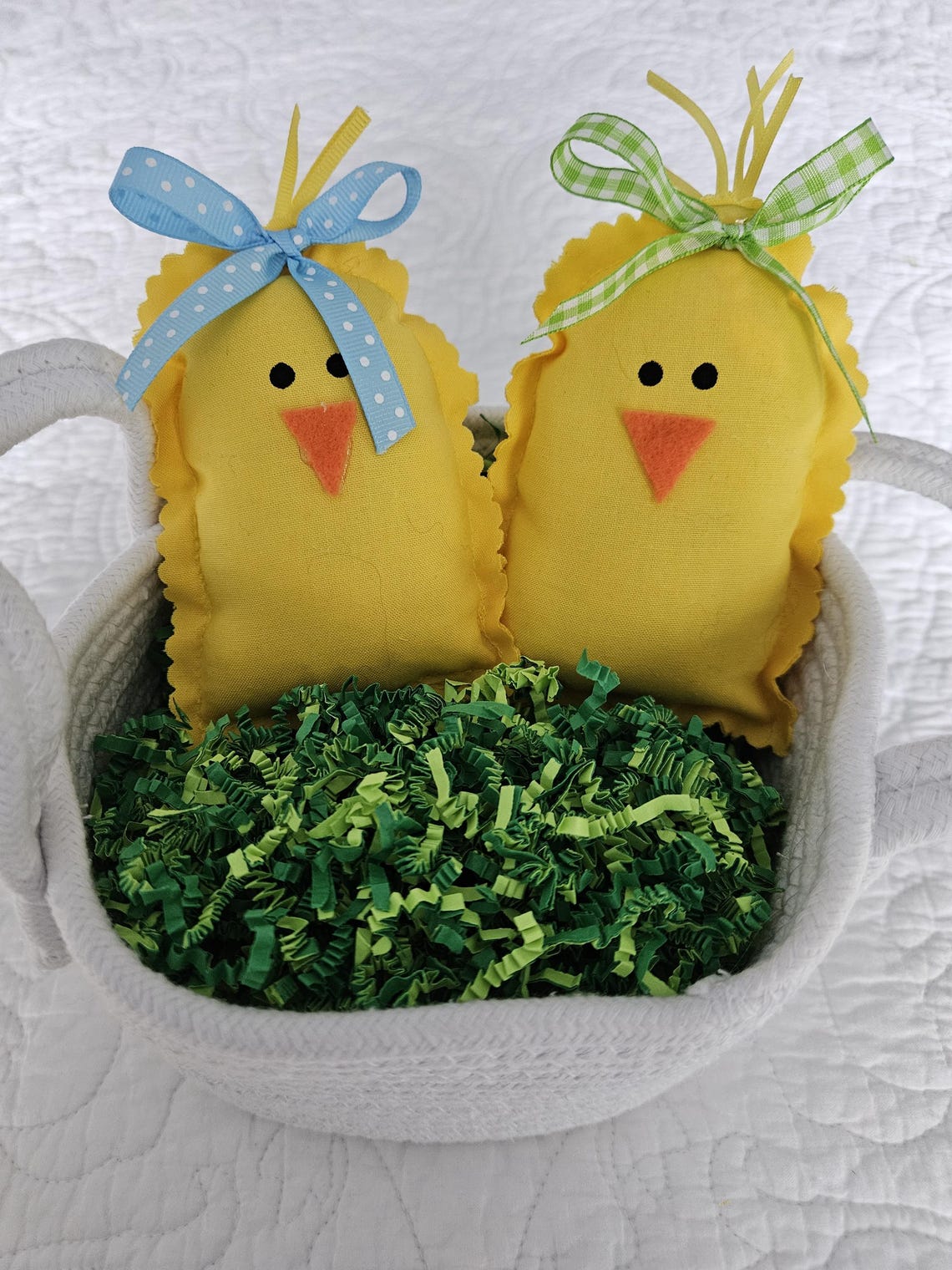 Fabric Stuffed Chicks, Easter Decor, Farmhouse Decor, Easter Chick ...