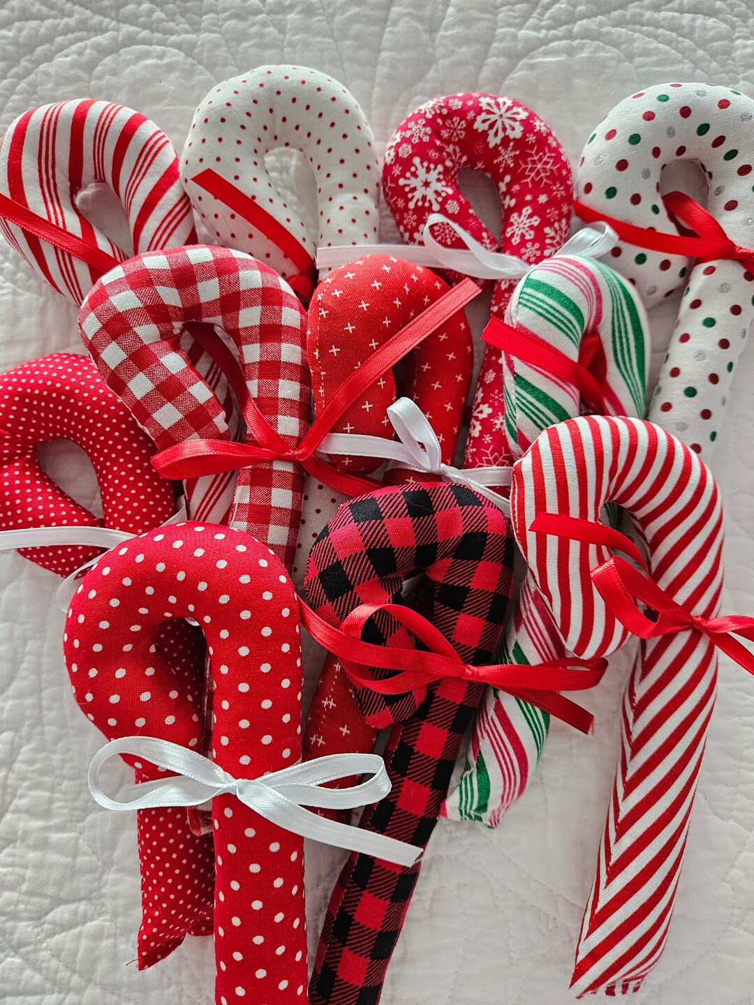 Stuffed Candy Canes, Candy Cane Decor, Christmas Decor, Farmhouse ...