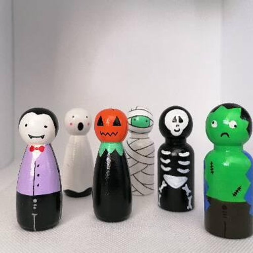 Halloween Peg Dolls - Etsy
