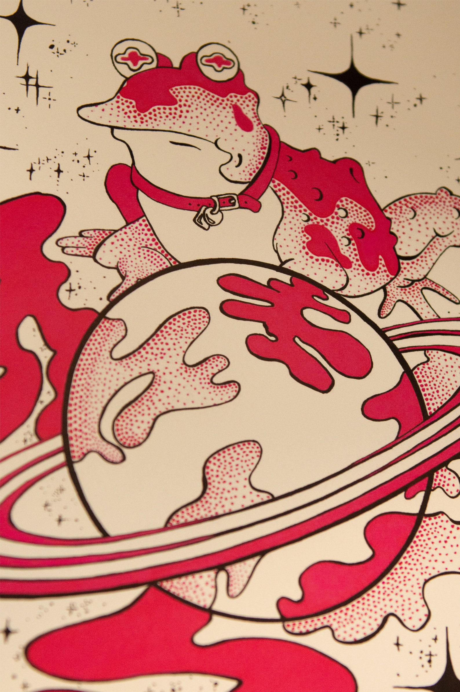 Pink Hypnotoad Art Hypnotoad in Space Pink Toad Framed Art - Etsy