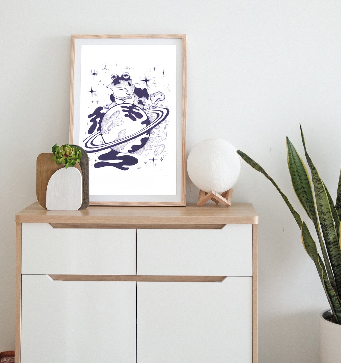 Hypnotoad in Space, Frog Art Print, Blue Toad - Etsy