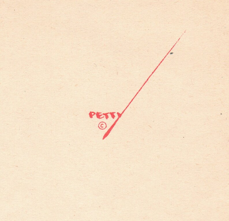 1947 December American Vintage Original George Petty Calendar Girl in ...