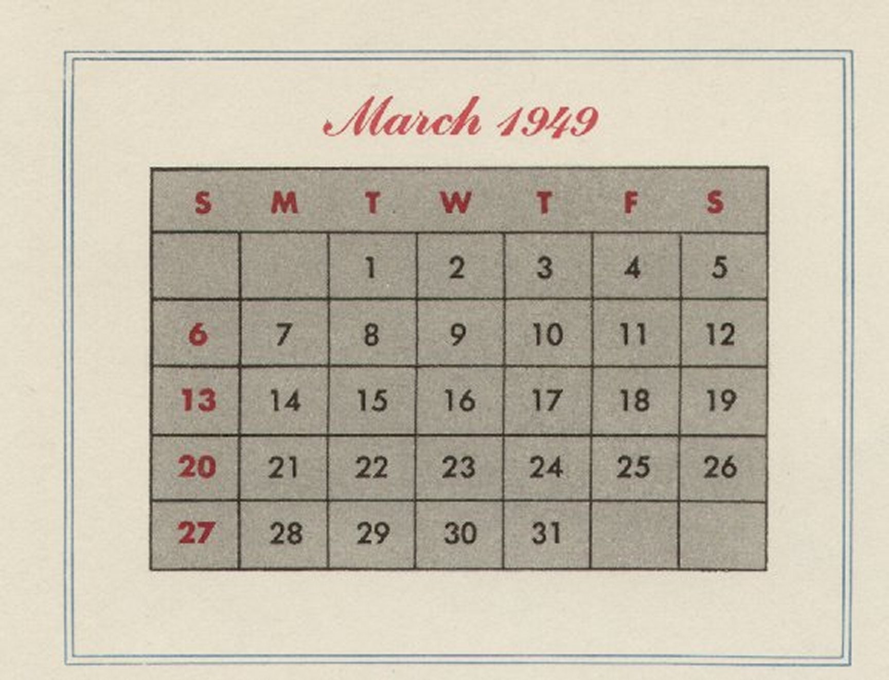 1949 March PIN UP Calendar Girl Original by Al Moore Not a Copy or Reproduction - Etsy
