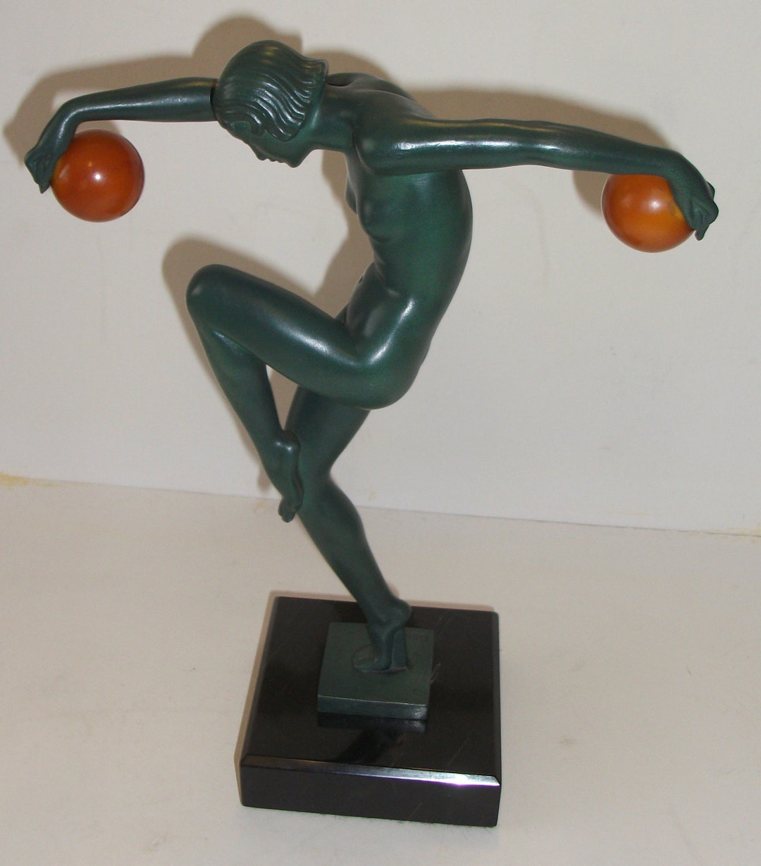 Art Deco Max Le Verrier 1930's Pewter Figure Signed 'DENIS' -'danseure ...