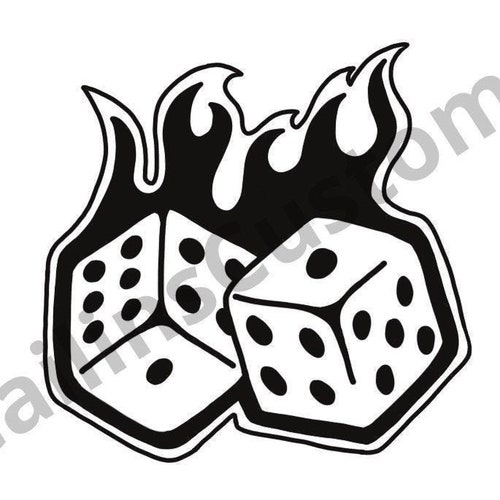 Fire Dice Hand Drawn Cricut Silhouette Makers PNG File - Etsy