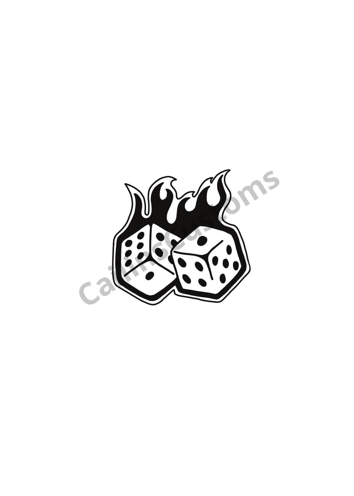Fire Dice! Hand Drawn - Cricut, Silhouette, Makers - PNG File - Cuts ...