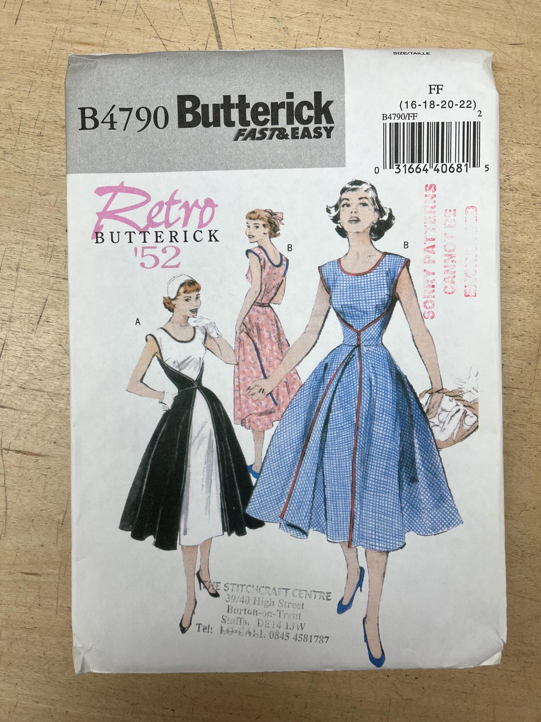 Butterick 4790 Retro 1952 Sewing Pattern Size 16 - 22 Walkaway Dress Plus Size - Etsy UK